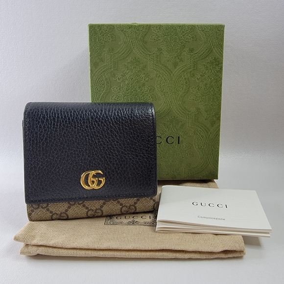 Gucci | Bags | Gucci Gg Marmont Pvc Leather Bifold Wallet | Poshmark
